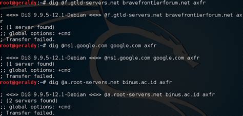 computer security learning dns zone transfer command