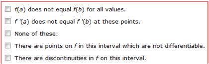 Solved Explain Why Rolle S Theorem Does Not Apply To The Chegg Com
