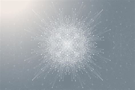 Fractal Element With Connected Lines And Dots Big Data Complex Stock Vector Illustration Of