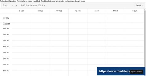 Angular Scheduler Custom Window Editors Codesandbox