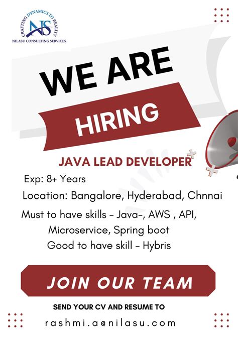 Rashmi Amv On Linkedin Hiring Javalead Servicebased Company
