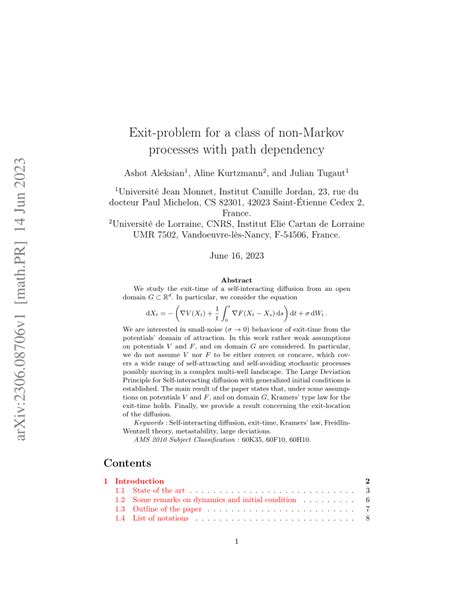 pdf exit problem for a class of non markov processes with path dependency