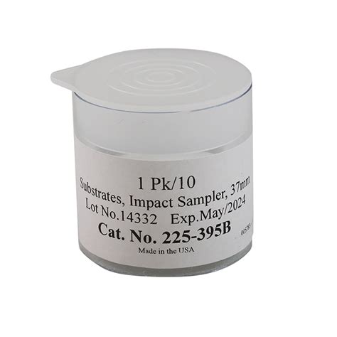 Impact Sampler Impactor Impaction Substrates Pre Oiled 37mm 10pk