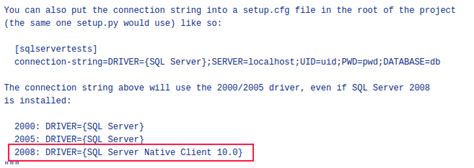 Python What Is The Name Of The Driver To Connect To Azure Sql