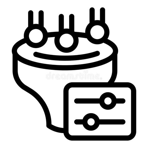 Smart Home Device Controlling Room Temperature With Mobile App Icon Stock Vector Illustration