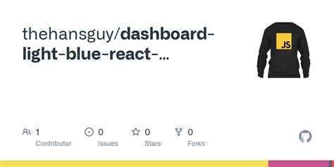GitHub Thehansguy Dashboard Light Blue React Template Frontend Test