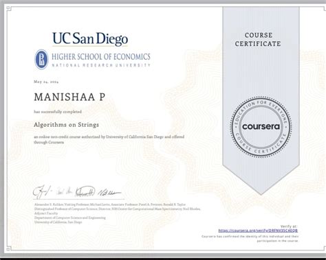 Completed Algorithms On Strings Course On Coursera Manishaa P Posted