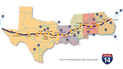 Interstate Hwy 14 Map Of Route