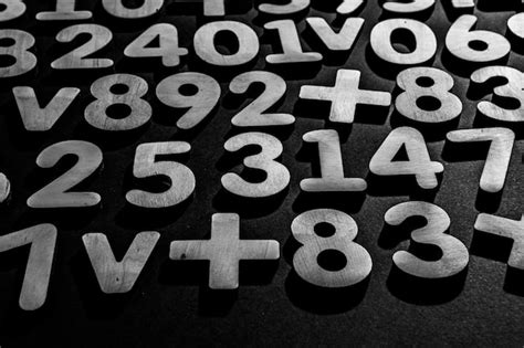 Premium Photo Numbers Texture Abstraction