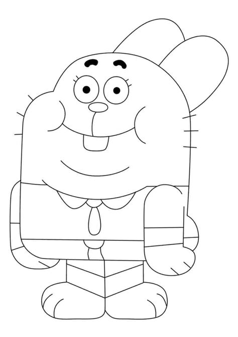 Раскраски Раскрашиваем Удивительный мир Гамбола или печатаем картинки на принтере Бесплатные