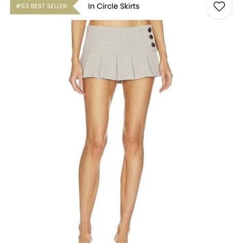 Danielle Guizio Pleated Micro Mini Skirt Light Depop