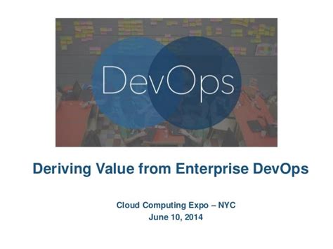 Value Of Enterprise Devops