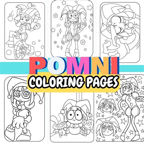 Pomni Coloring Pages The Amazing Digital Circus Fan Art Tadc