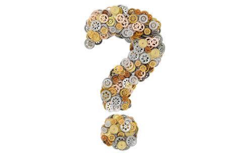 Premium Photo Question Mark From Gearwheels 3d Rendering