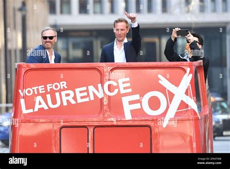 Leader Of The Reclaim Party Laurence Fox Centre At The Unveiling Of