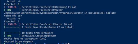 Unit Test Failed With Marchcore2 · Issue 413 · Intelhyperscan · Github