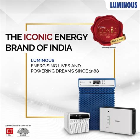 Luminous Power Technologies Has Been Recognised As The ‘iconic Brands Of India By The Economic