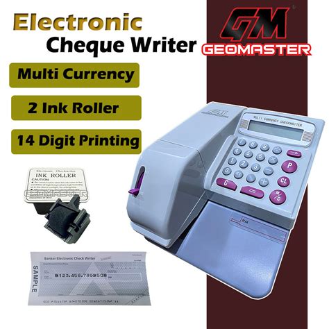 Geomaster Chequewriter Cheque Writer Machine Cheque Printing Machine