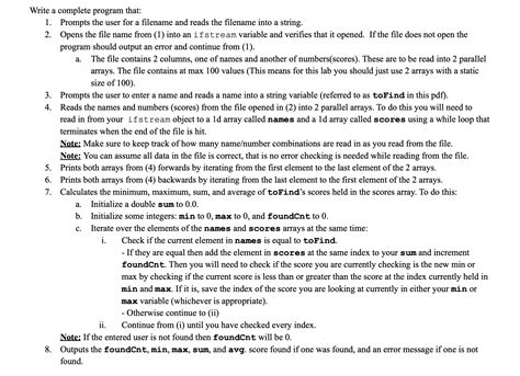 Solved Write A Complete Program That 1 Prompts The User
