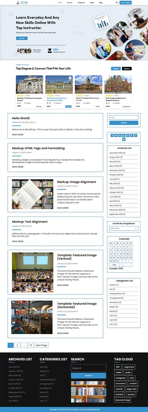 explore the e learning potential with free lms wordpress theme