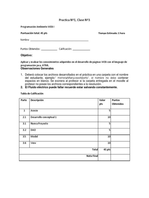 Practica1 Xhtml Clase3 Pdf Java Lenguaje De Programación Frijoles Netos