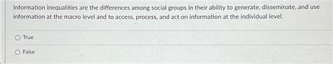Solved Information Inequalities Are The Differences Among