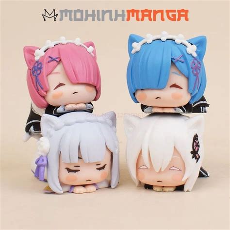 Re Zero Cat Cosplay 4 Character Model Natsuki Subaru Puck Beatrice Crusch Karsten Shopee Malaysia