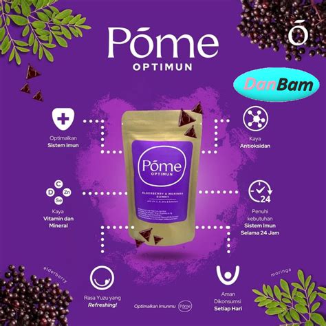 Jual Pome Optimun 14 Gummy Pack Multivitamin Immune System Supplement