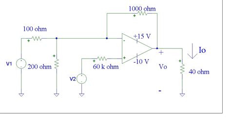 Solved A Find The Equation For Vo In Terms Of V And V Chegg Com