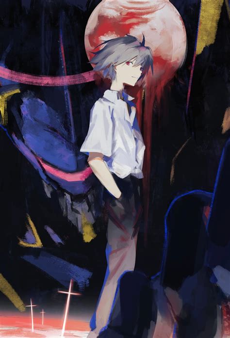 Nagisa Kaworu And Eva 06 Neon Genesis Evangelion Drawn By 7ife Danbooru