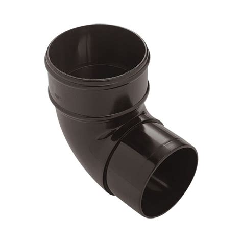112mm Black Round Guttering 925° Downpipe Offset Bend