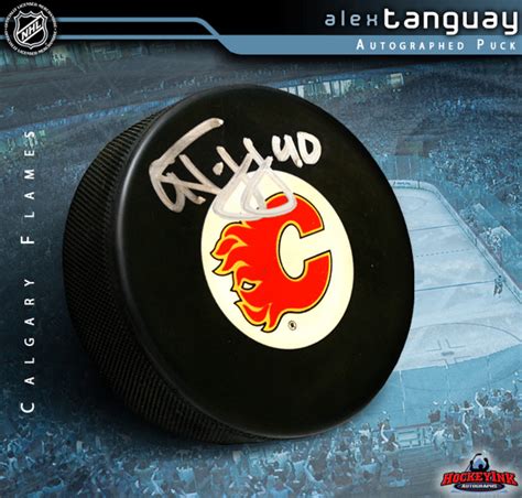 Alex Tanguay Signed Calgary Flames Puck Nhl Auctions