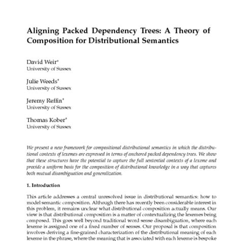 Aligning Packed Dependency Trees A Theory Of Composition For