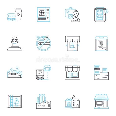 Intelligent Cities Linear Icons Set Innovation Connectivity