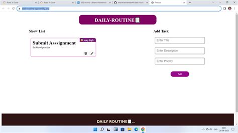 GitHub Bhartiharinkhede Daily Routine