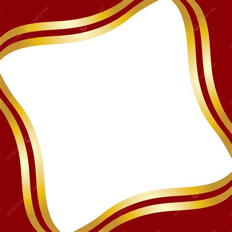 Golden Red Curve Border Frame Vector Golden Red Luxury Red Border Holiday Card Png And Vector
