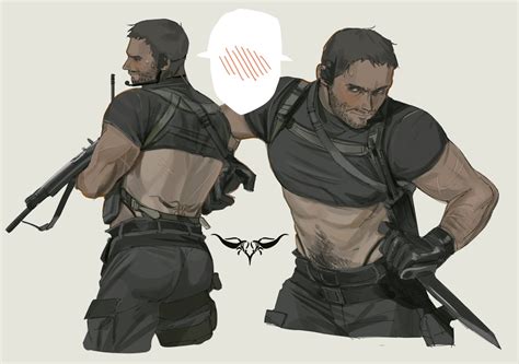 Chris Redfield Resident Evil Drawn By Coffeebrownn Danbooru