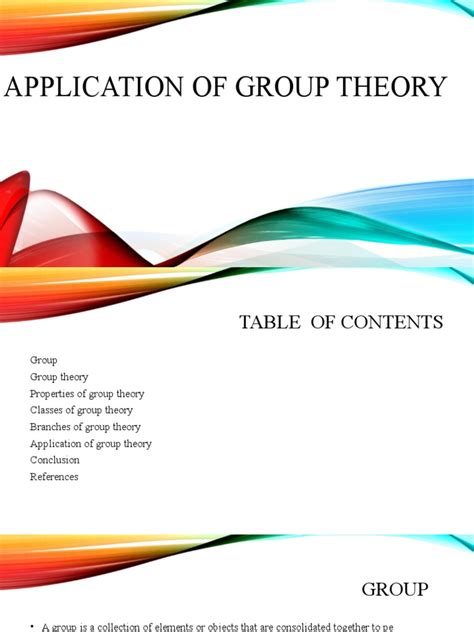 Application Of Group Theory Pdf Group Mathematics Group Theory