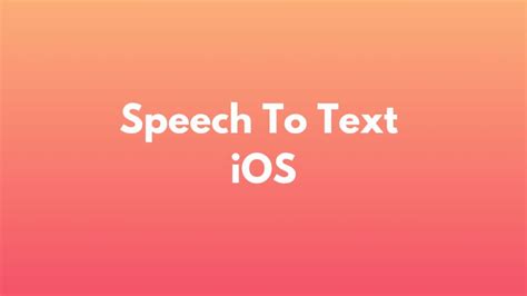 Dmytro Chumakov On Linkedin Speech Ios