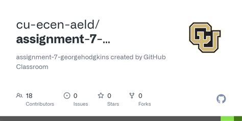 Github Cu Ecen Aeld Assignment Georgehodgkins Assignment Georgehodgkins Created By Github