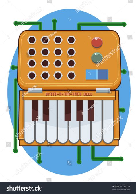 Vector Illustration Toy Synthesizer Keyboard Stock Vector 17798449 Shutterstock