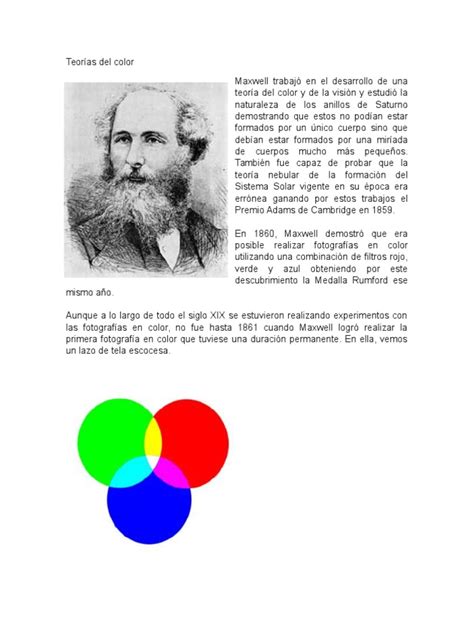 Teorías Del Color Pdf James Clerk Maxwell Color