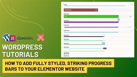 How To Add Cool Progress Bars To Your Elementor Website Youtube