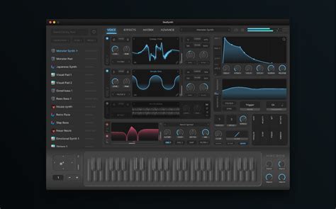 SeaSynth Synthesizer Instrument UI Kits Figma