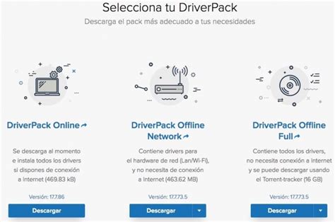 Instala o actualiza drivers fácilmente con Drivers Pack