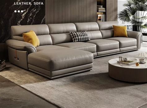 Italian Designed Large Leather Lounge Suite Oppein Home Nz