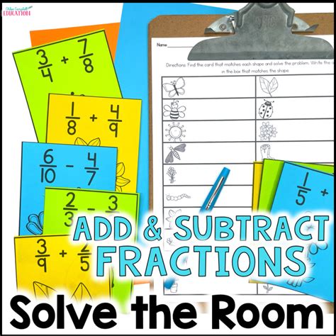 Adding And Subtracting Fractions With Unlike Denominators Spring Math