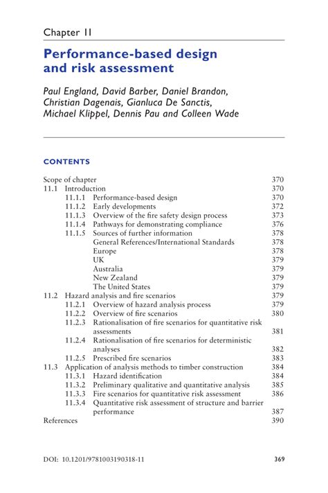 pdf performance based design and risk assessment