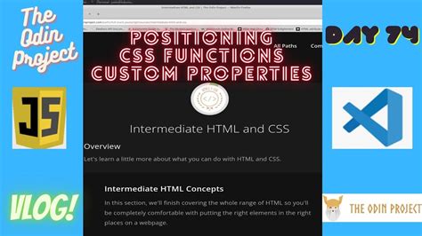 The Odin Project Vlog Day 74 Coding For Beginners Intermediate Htmlcss 678 Youtube