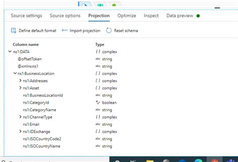 How To Infer Data Types Manually For Xml Document In Data Flows
